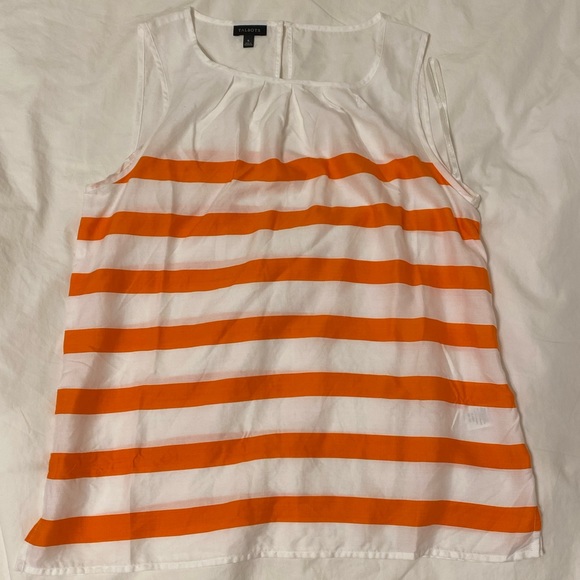 Talbots | Tops | Talbots Orange Striped Tank Top | Poshmark